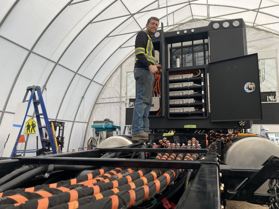 VIDEO: Merritt logger has created a hybrid electric logging truck