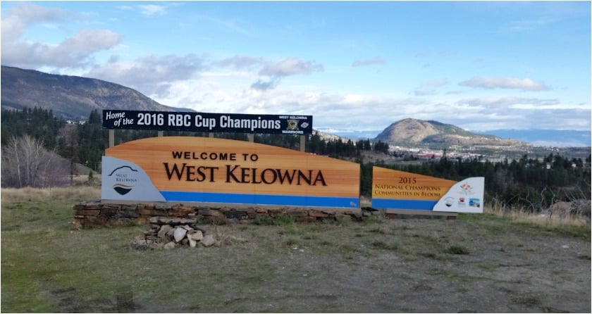 West Kelowna is getting new entrance signs