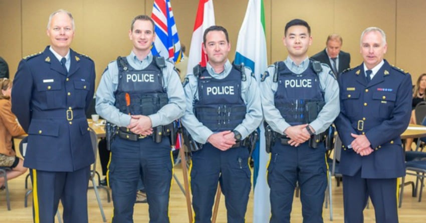 Kelowna RCMP officers recognized for heroic act