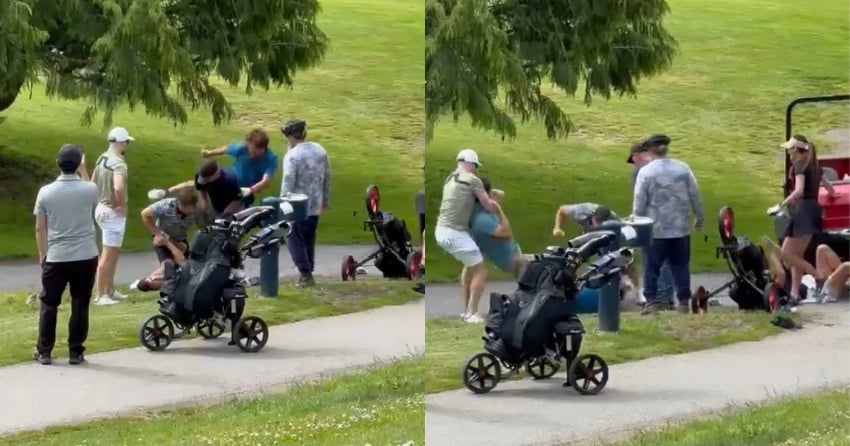 Woman injured after fight at BC golf course