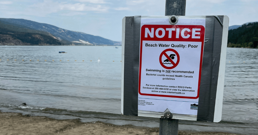 Swimming advisory issued for Lake Country beach