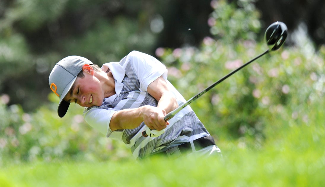 Cooper Humphreys, 14, golfing with the pros