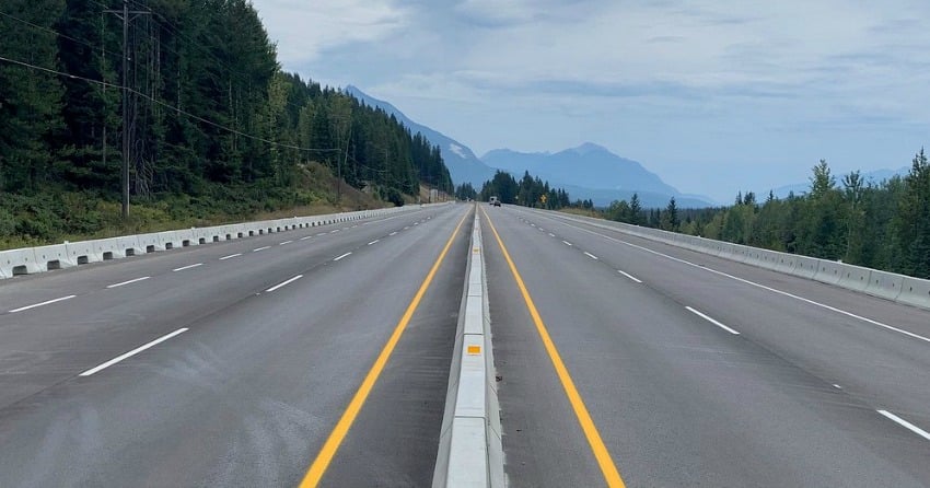 Four-laning of Trans-Canada Highway near Golden is complete