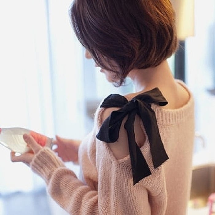 DIY Bow Sweater