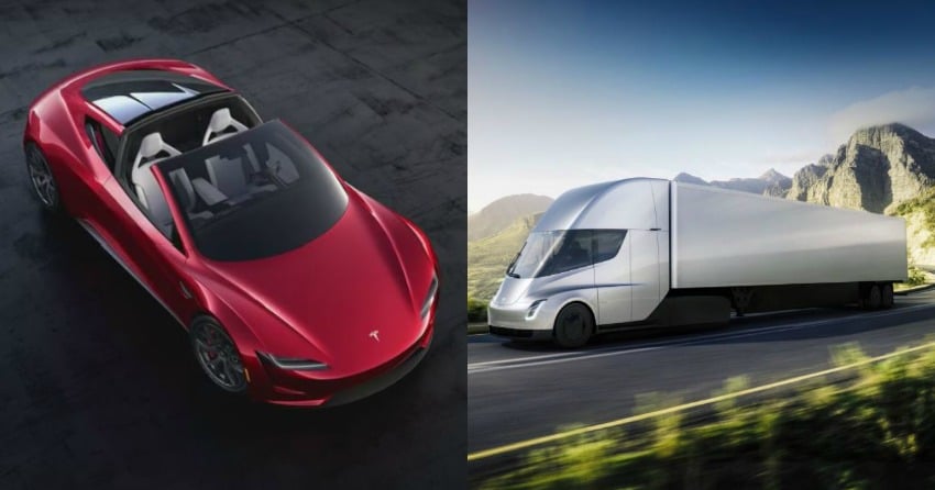 Tesla unveils electric semi-truck and new Roadster