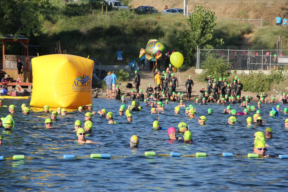 Swimmer's young and old make a splash during Okangan Lake swim