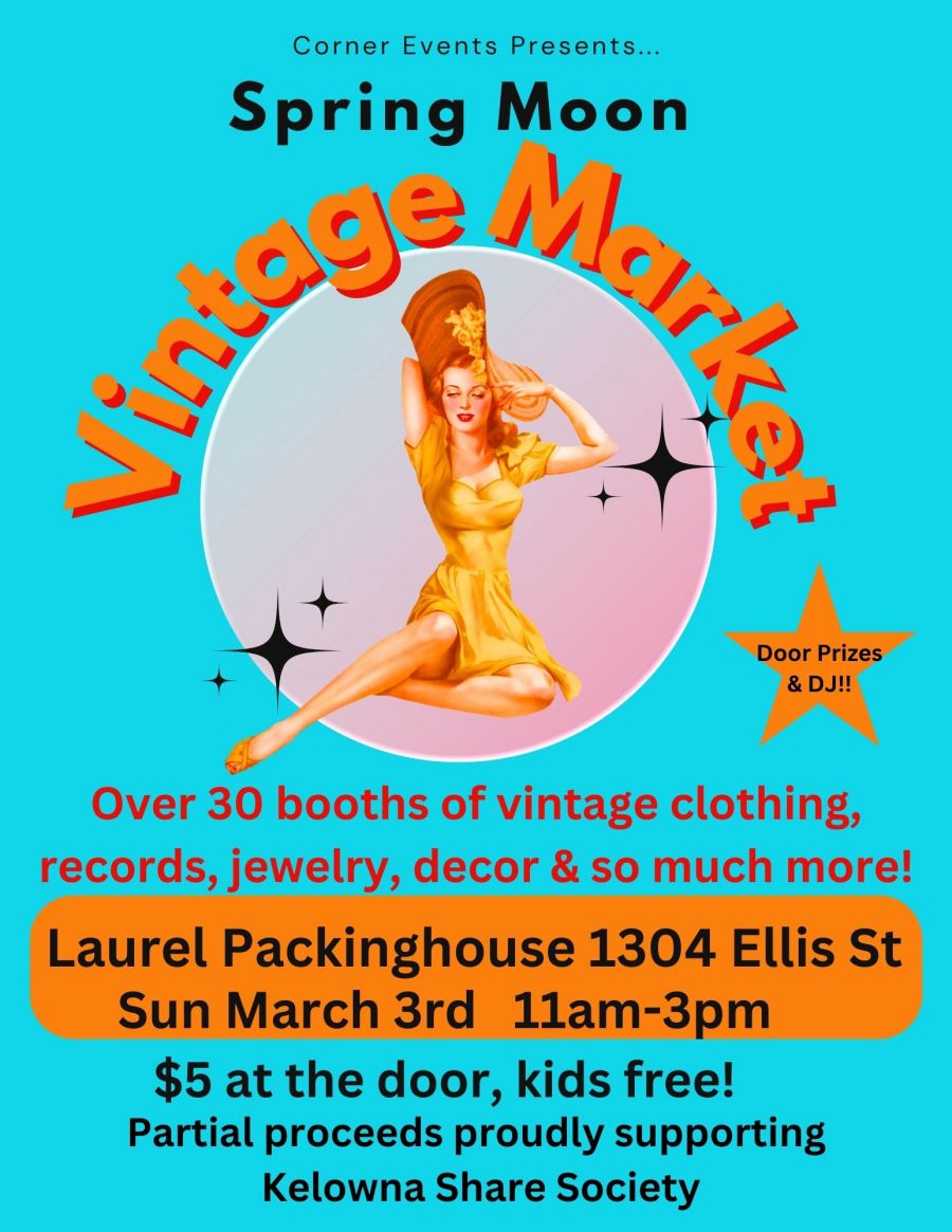 Okanagan Spring Moon Vintage Market to debut at Laurel Packinghouse today