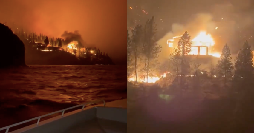 Houses destroyed in Traders Cove, people took to the lake to escape flames