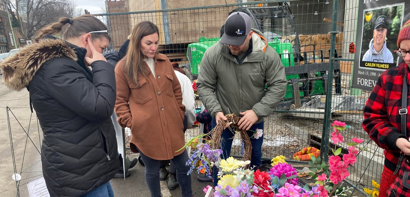 VIDEO: Families of crane collapse victims told to remove memorial