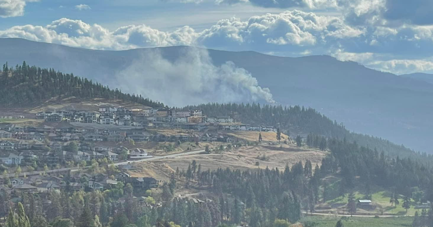 Kelowna structure fire spreads to brush, prompts response from BCWS