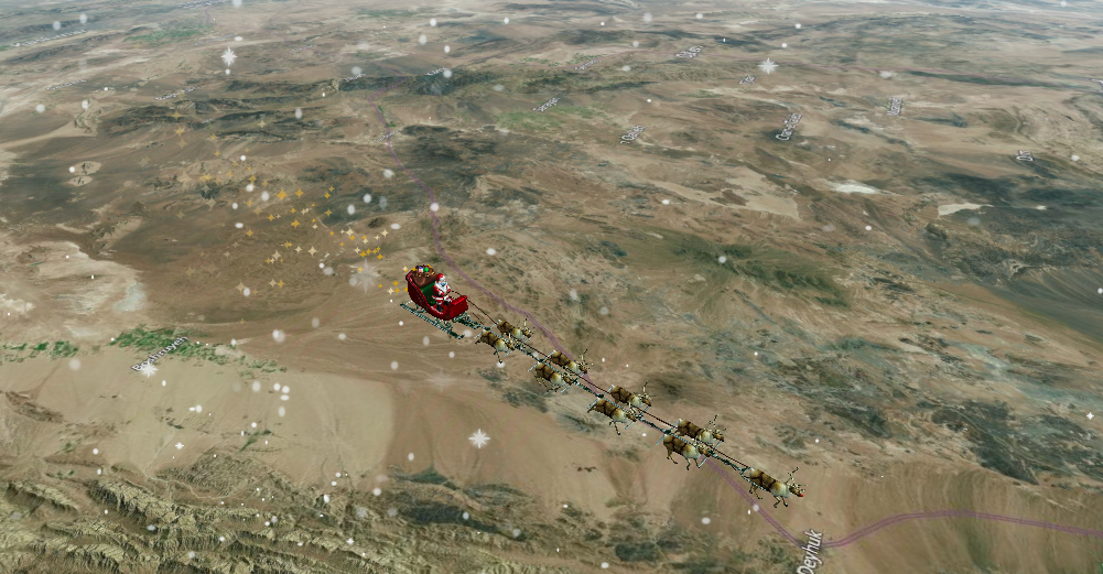 Santa is officially on his way according to the Santa Tracker