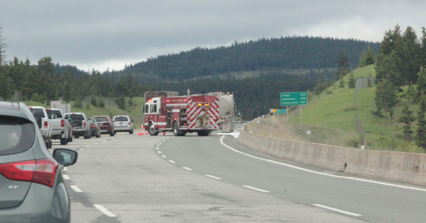 Firefighters take down diesel tanker fire on Coquihalla Highway