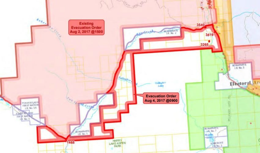 UPDATE: Elephant Hill fire causes Evacuation Order near HWY 99