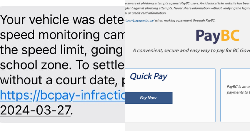 'Malicious actors' create fake BC government website for scam texts
