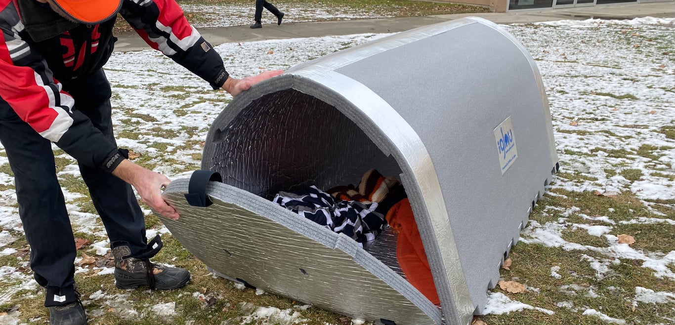 VIDEO: The city rolls out new thermal shelters to keep homeless people warm