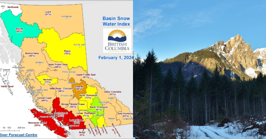 BC snowpack numbers: Slight increase in the Okanagan, South Thompson