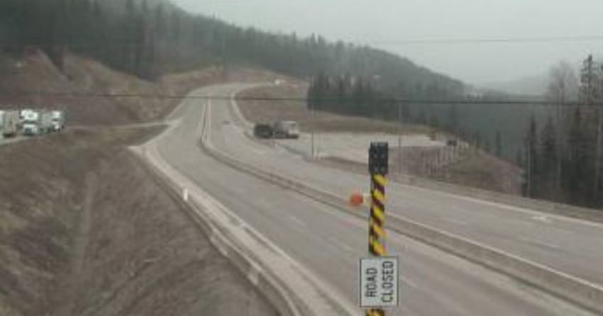 UPDATE: Hwy 1 open to single-lane alternating traffic east of Golden