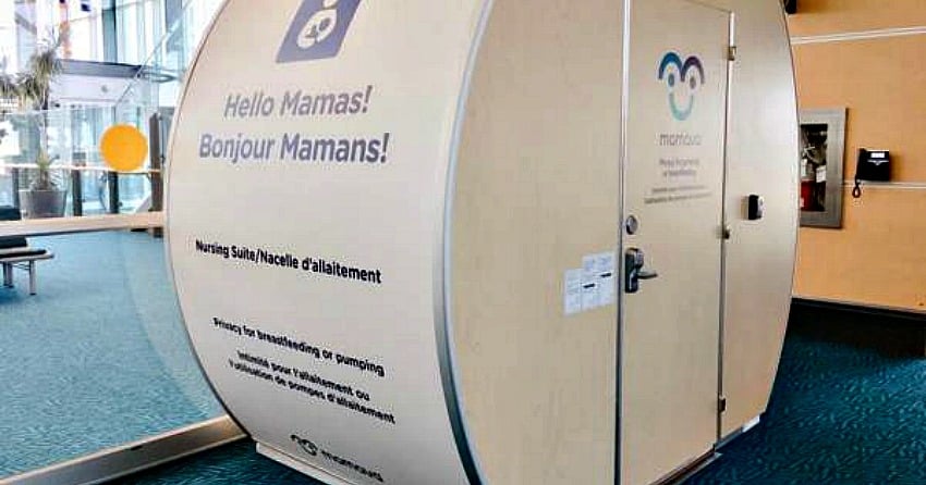 YVR unveils nursing pod for breastfeeding travellers
