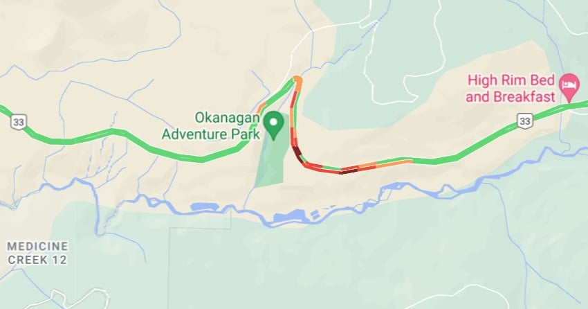 UPDATE: Hwy 33 reopens after vehicle incident involving downed power lines