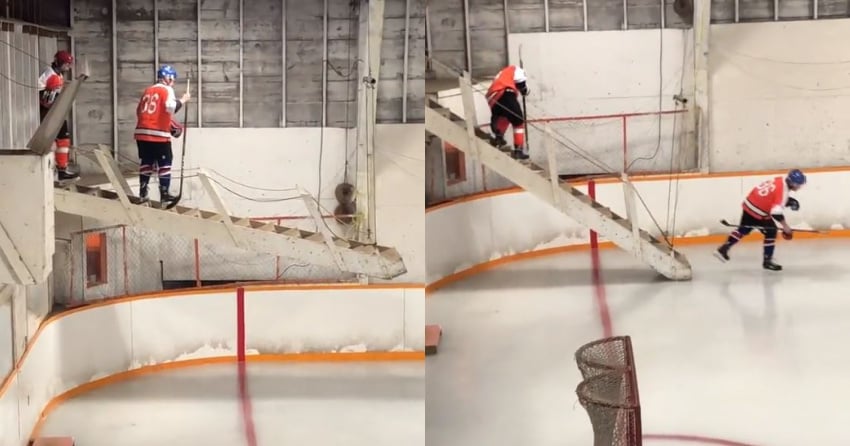 VIDEO: 95-year-old Saskatchewan rink with drawbridge goes viral