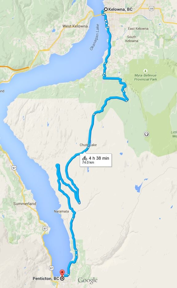 What It's Like to Cycle the KVR From Kelowna to Penticton