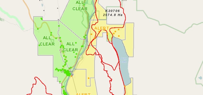 Evacuation orders downgraded for Dunn Lake, McCarthy Lake, Hallamore Lake
