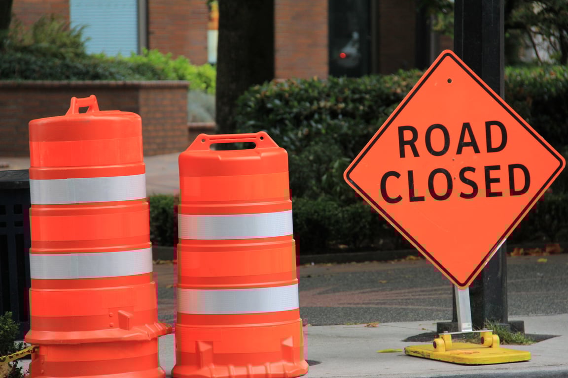 Emergency road closure for a section of Gordon Drive