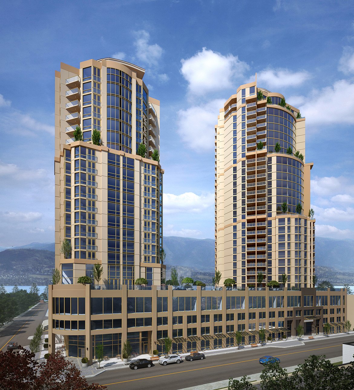 Kelowna's Monaco Towers Evolving Towards Scenic Design