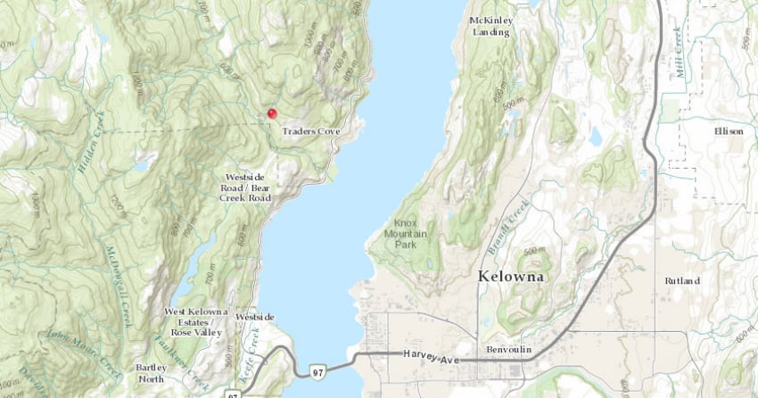 UPDATE: Small wildfire near Traders Cove 'under control'