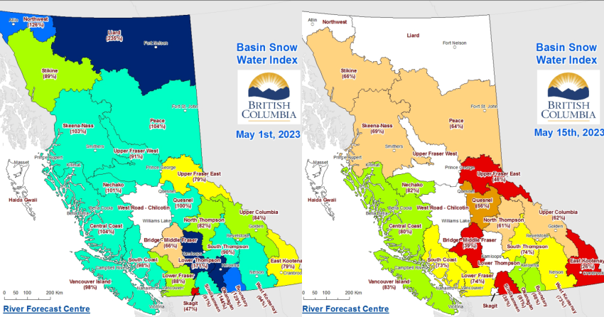 'Substantially below normal': Snowpack drops to nearly half of May 1 ...