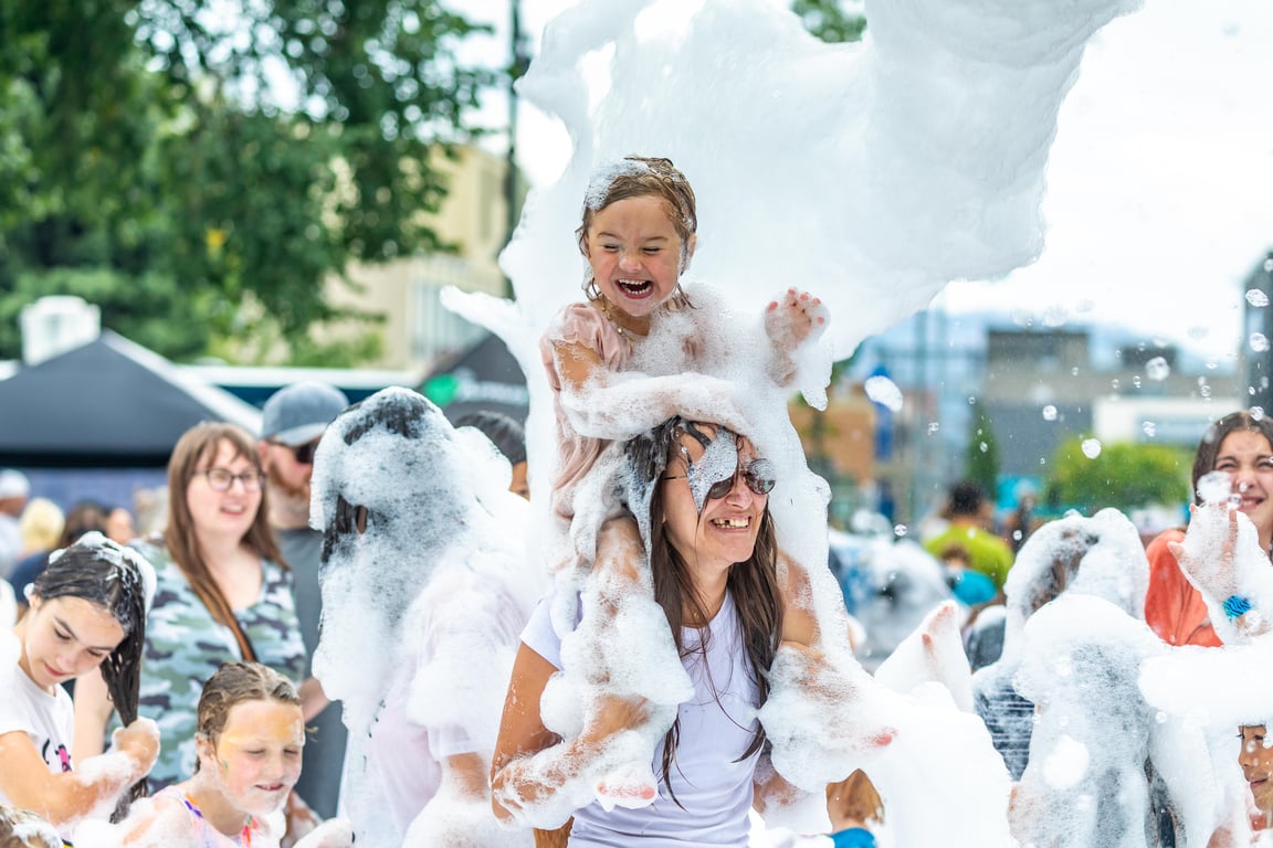 PHOTOS: Carnival, 'foam party' in Gyro Park attracts hundreds