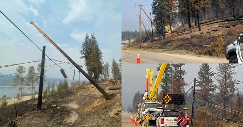 27 km of power lines, 430 poles damaged by Bush Creek East wildfire ...