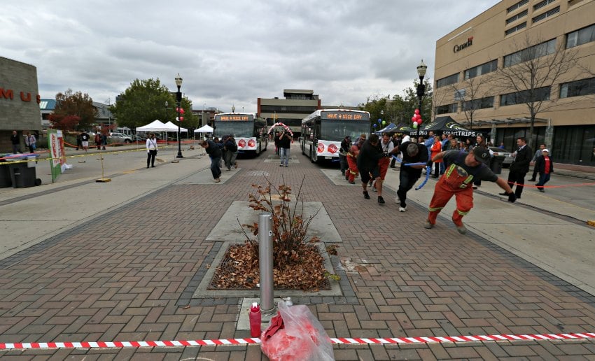 Kelowna's First Annual Bus Pull Raises Thousands of Dollars