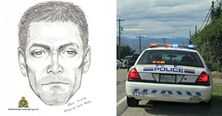 Kelowna RCMP seek identity of male depicted in composite sketch