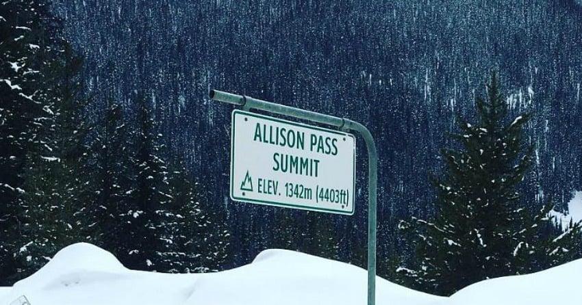 Snowfall warning in place for Allison Pass, poor conditions on ...