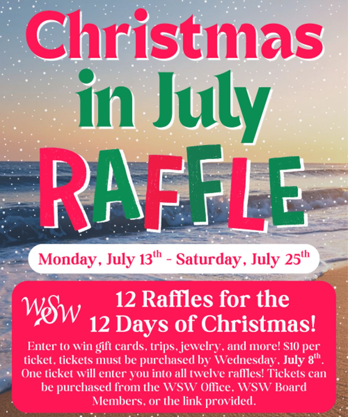 WSW 12 Days of Christmas in July Raffle | Women Supporting Women
