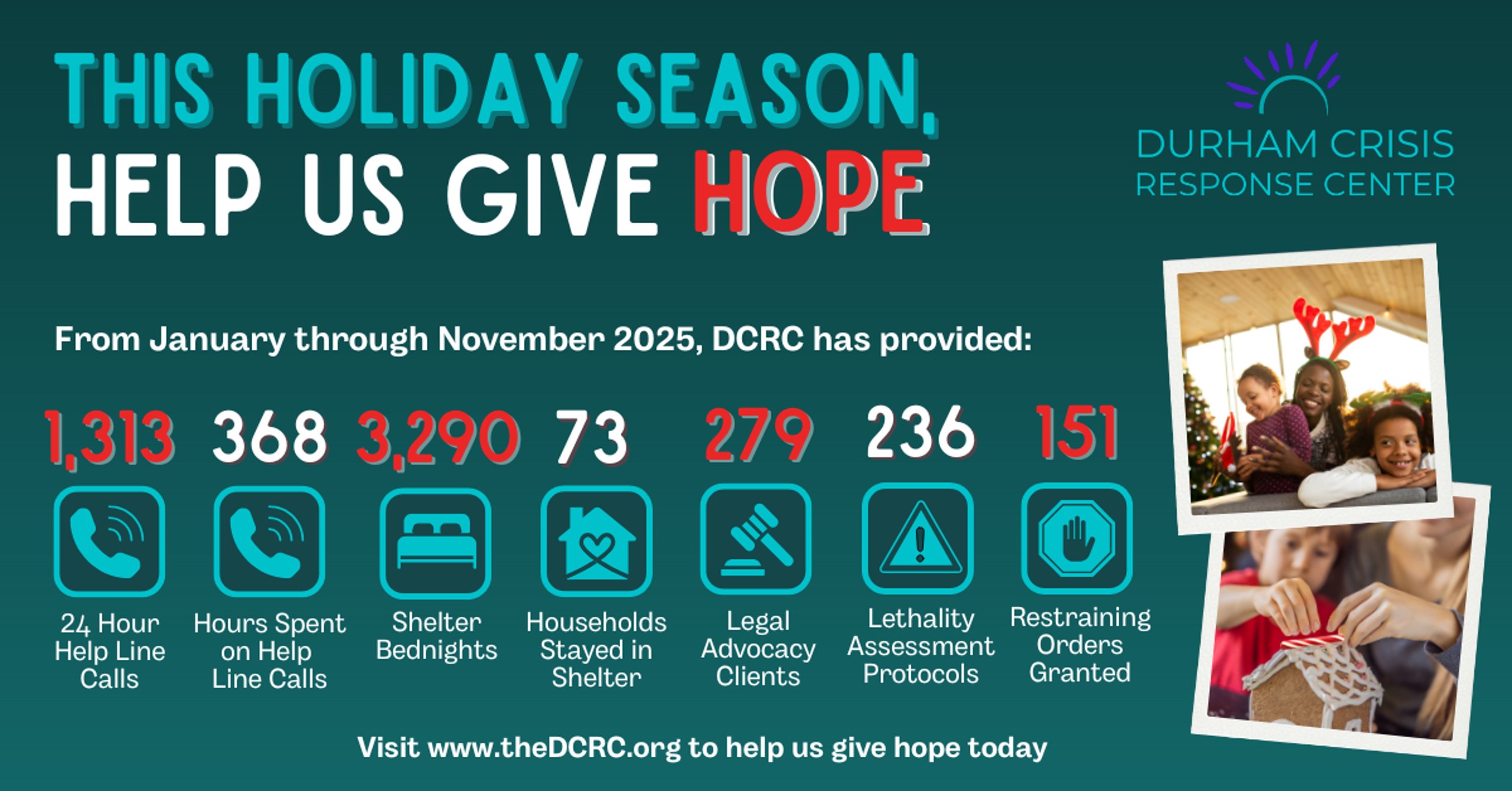 Help Us Give Hope this Holiday Season | Durham Crisis Response Center