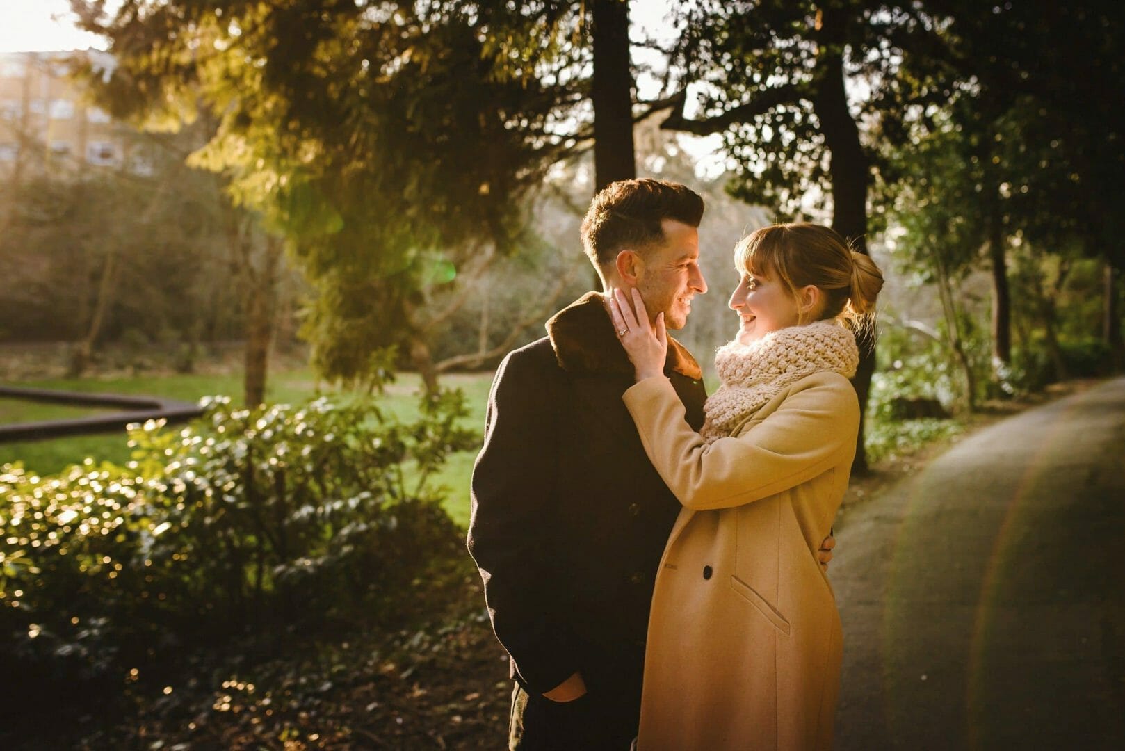 early spring engagement shoot in Bournemouth Gardens