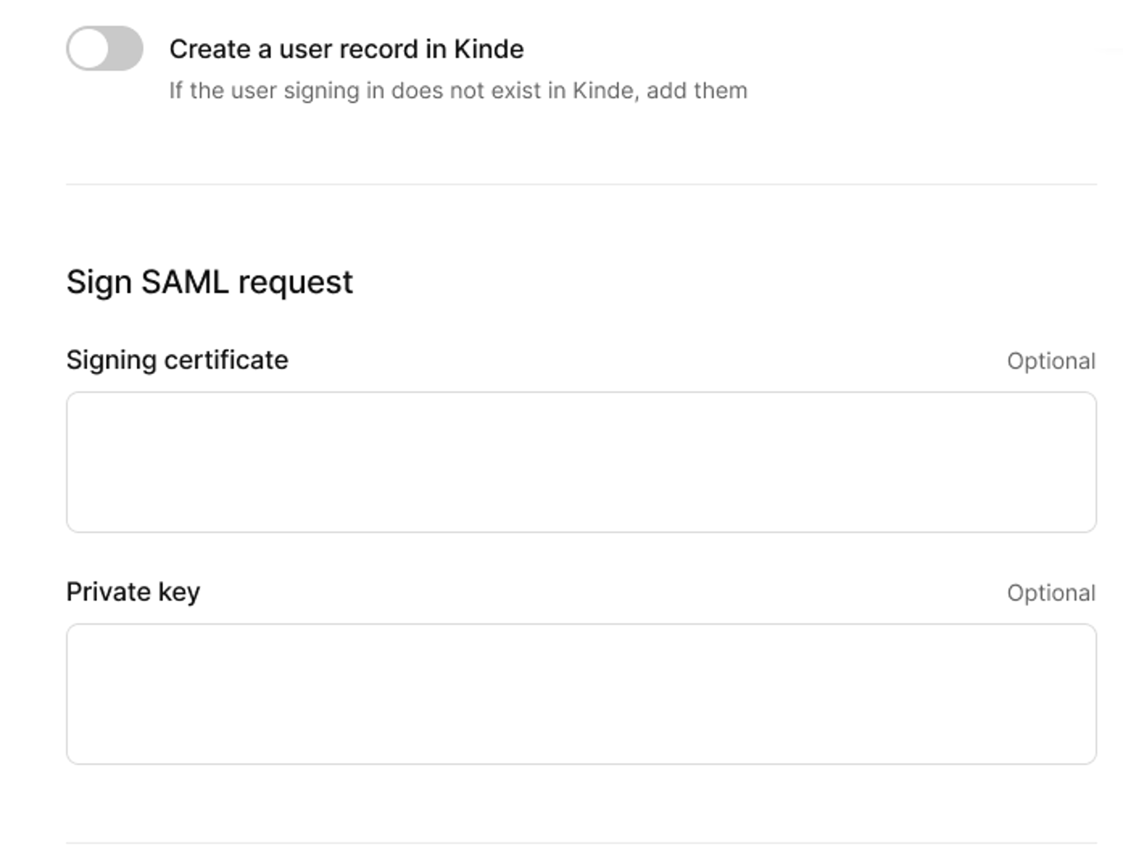 Custom authentication with SAML - Kinde docs