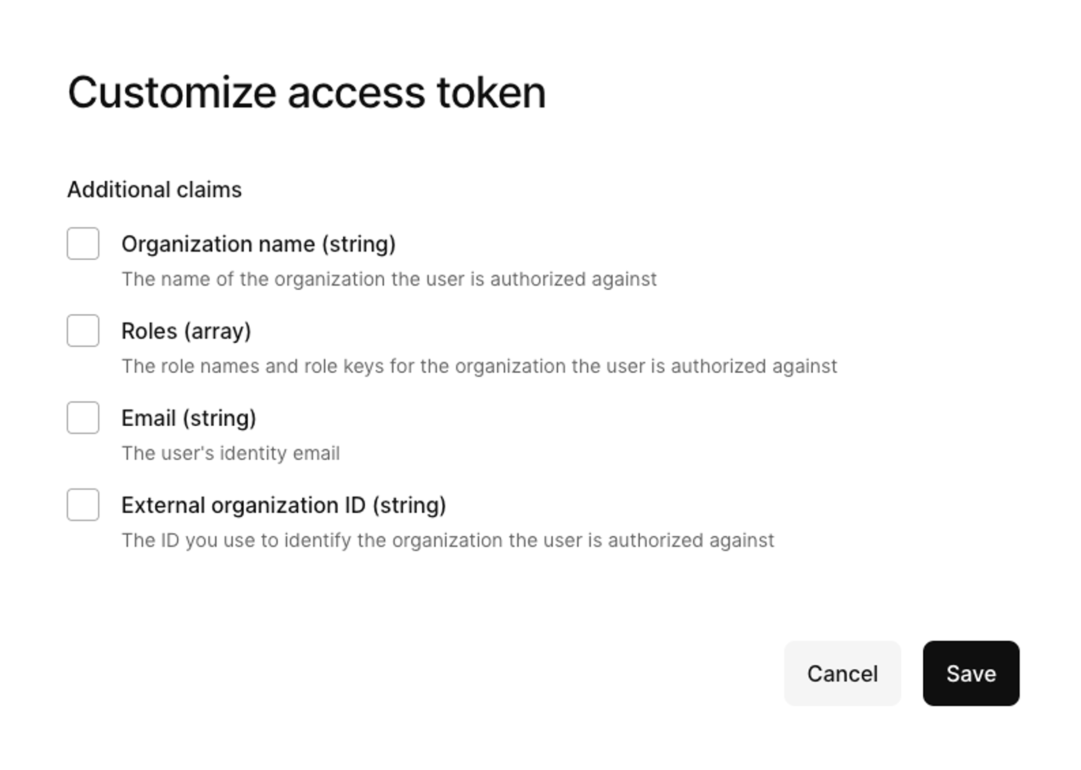 Token customization - Kinde docs