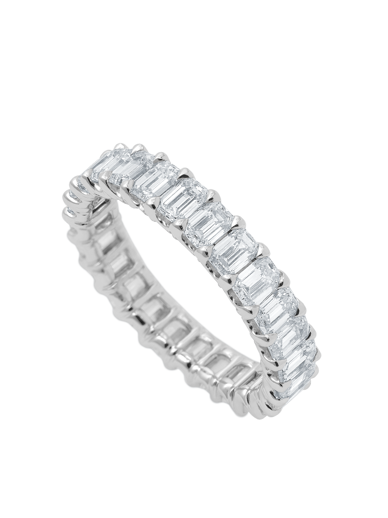 Wagner - Rivière Emerald - Ring - 18 Kt Weißgold 3,68 ct Diamanten - Juwelier Wagner