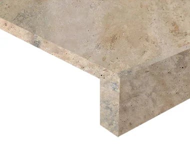 Antique Travertine Drop Edge Pool Coping - Pavers Melbourne | Tile ...