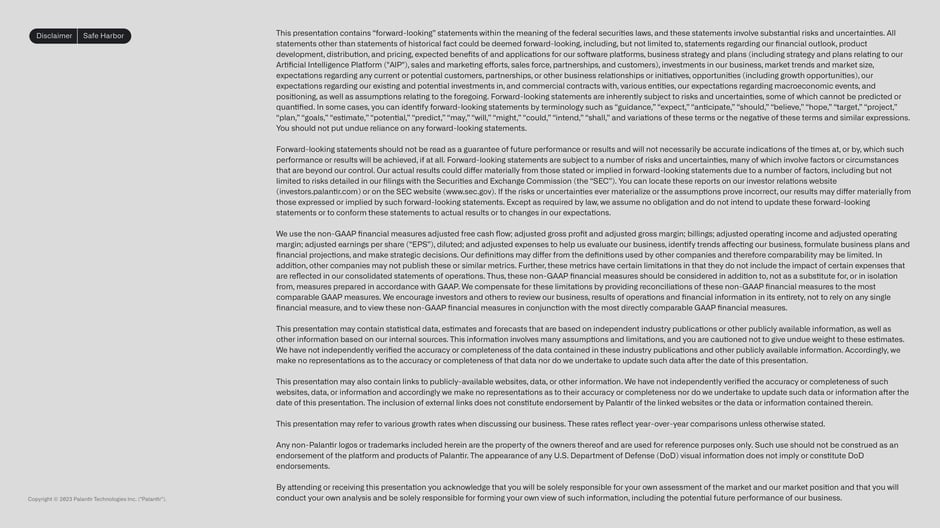 Palantir Q1 2023 Business Update — Deck.gallery