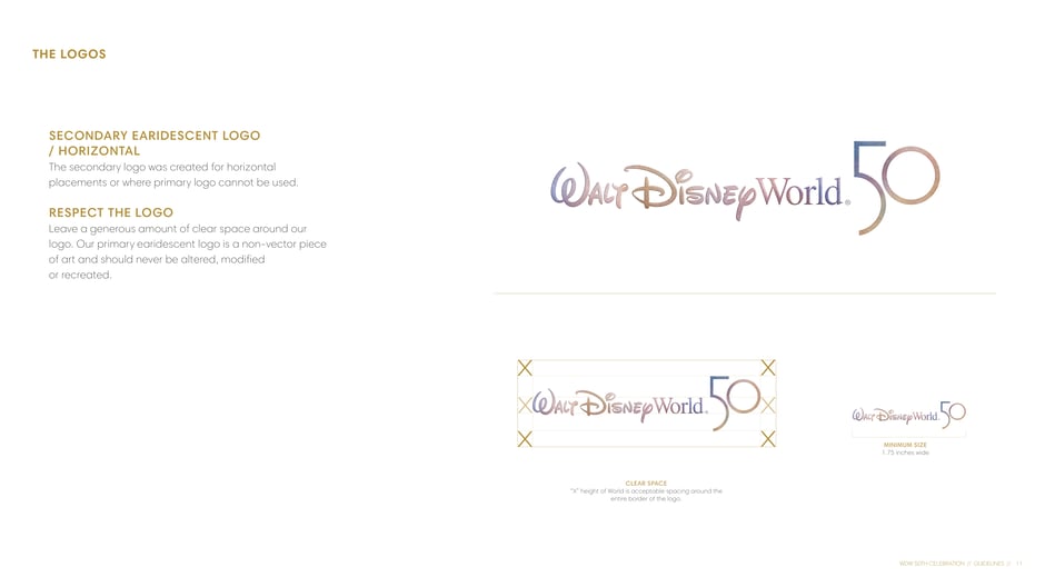 Earidescent logo usage guidelines — Walt Disney World Brand Guidelines ...