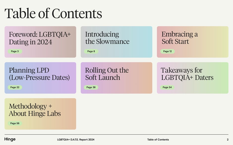Hinge LGBTQIA+ D.A.T.E. Report 2024 — Deck.gallery