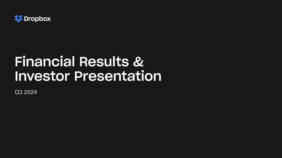 Dropbox Q3 2024 Financial Results — Deck.gallery