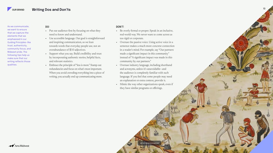 Provides the full color palette with Pantone, CMYK, RGB — Arts Midwest ...
