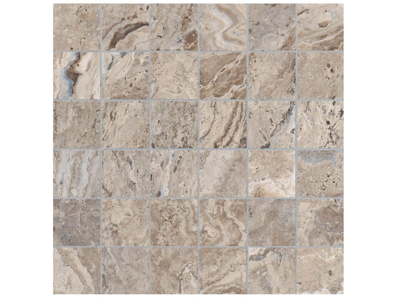 Antico Walnut Porcelain 2 x 2 in / 5 x 5 cm Mosaic Matte - Anatolia Tile