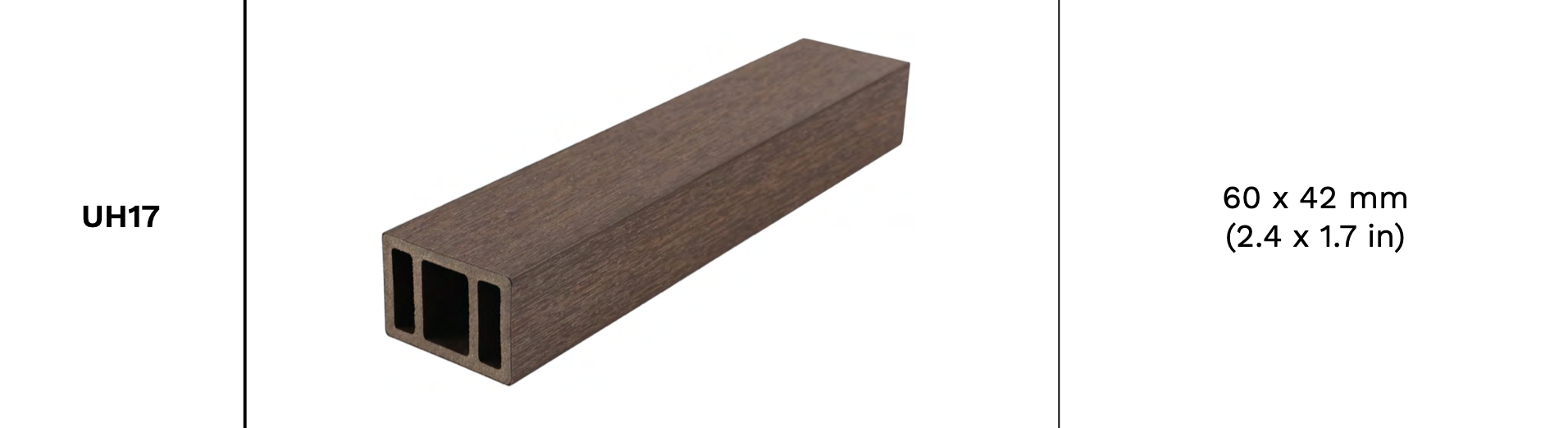 Brazilian Ipe NewTechWood UH17 Screen and Partition Beams - Narrow