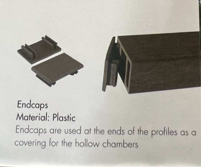 EC-25 NewTechWood End Caps Compatible With UH25 Screen and Partition ...